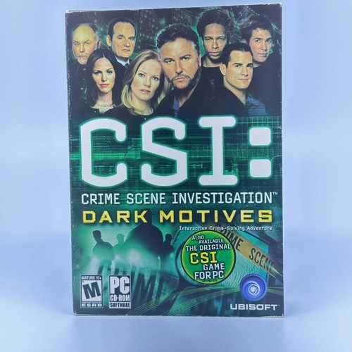 CSI: Crime Scene Investigation - Dark Motives PC CD-Rom Game | eBay