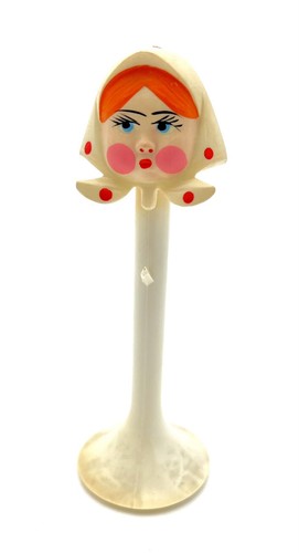 Vintage 1970s Russian Soviet Plastic Folk Art Shaking Doll Head And ...