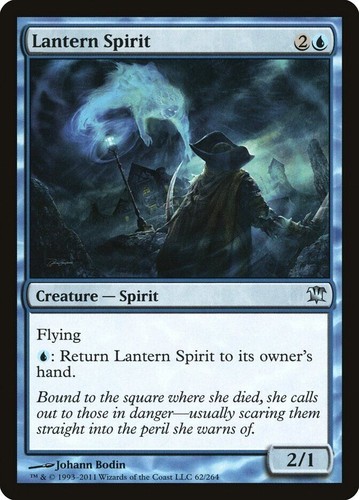 Magic the Gathering LANTERN SPIRIT #62/264 Innistrad Blue 2011 Uncommon ...