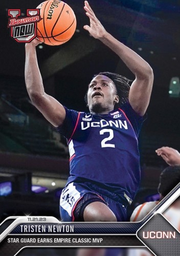2023 BOWMAN U NOW CARD UCONN HUSKIES TRISTEN NEWTON #5 EARNS MVP EMPIRE ...