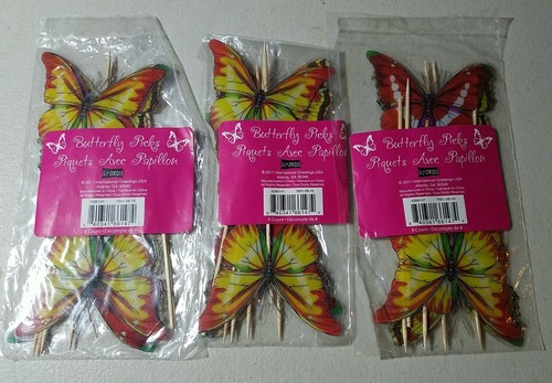 Studio 18 Butterfly Picks Piquets Avec Papillon 3 Packs | eBay