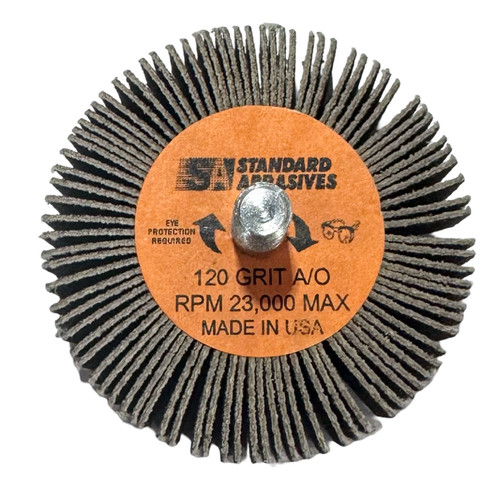 Standard Abrasives 2" x 1/2" x 1/4-20 Mounted Flap Wheel 120 Grit ...