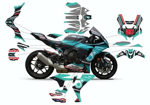 Yamaha R1 R1M 2020 2021 2022 replica-petronas 3M vinyl wrap kit | eBay