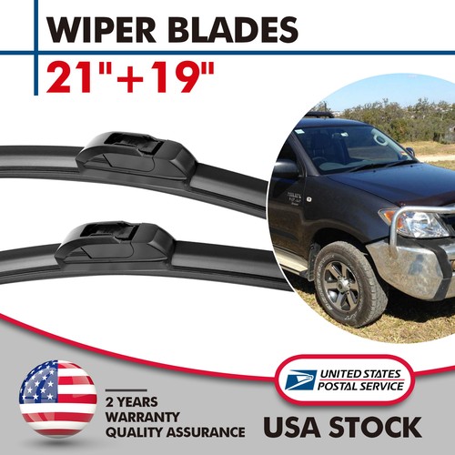 21" +19" Bracketless Windshield Wiper Blades J-HOOK Fit For Highlander ...