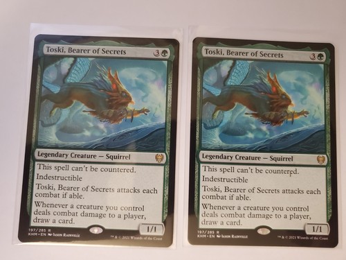 2x Toski, Bearer of Secrets MTG Kaldheim Rare Green Legendary Creature ...