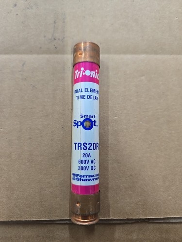 1) Ferraz Shawmut TRS20R Tri-Onic Smart Spot 20 Amp 600V Fuse Lot of 3 ...
