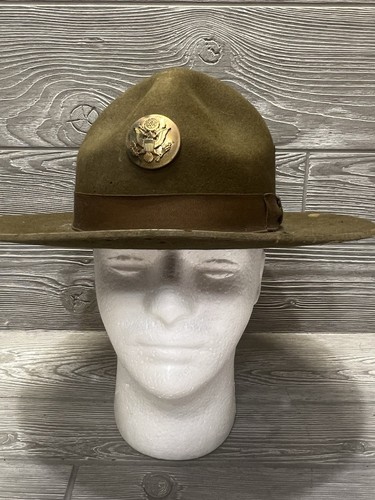 US Military Stratton Campaign Drill Instructor Hat Vintage Made in USA ...