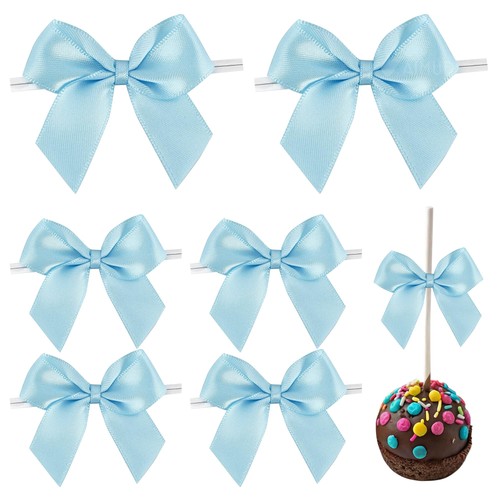 Baby Blue Satin Bows 2 Satin Bow for Gift Wrapping Small Bows with ...