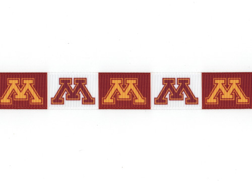 UNIVERSITY OF MINNESOTA GOLDEN GOPHERS 7/8" GROSGRAIN RIBBON 1,3,5,10 ...