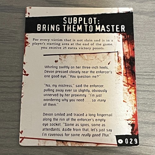 Horrorclix Base Set 029 Subplot: Bring Them to Master Plot Card | eBay