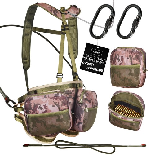 Camo Tree Saddle Hunting Kit - Heavy Duty Tree Hunting Saddle System ...