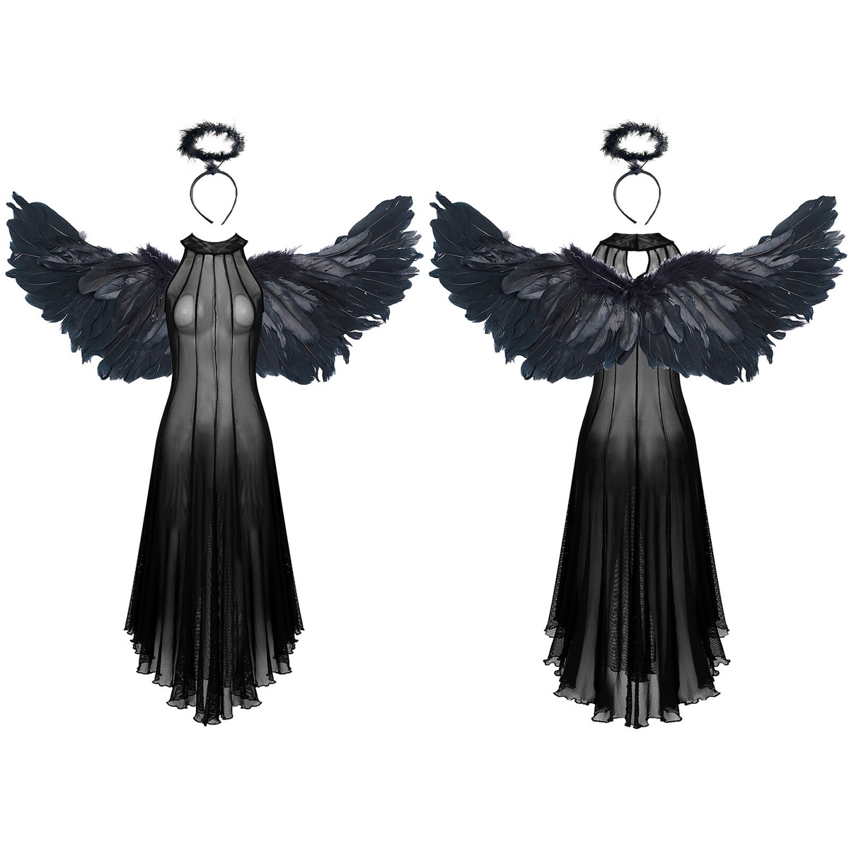 Costume Da Angelo Oscuro Per Adolescenti Cosplay Di Angelo Con Un'Ala