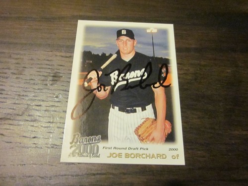 JOE BORCHARD AUTOGRAPHED 2000 BIRMINGHAM BARONS TEAM ISSUE MINOR LG ...