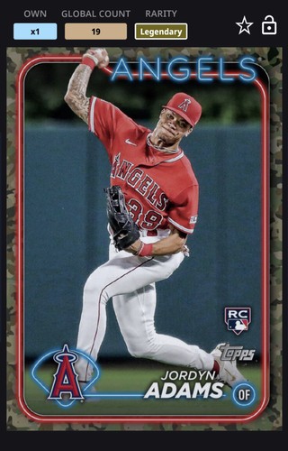 TOPPS BUNT JORDYN ADAMS FLASH PACK 24 CAMOUFLAGE LEGENDARY DIGITAL CARD ...