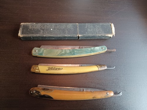Vintage Straight Edge Razors Lot Of Three With One Non-Matching Box | eBay
