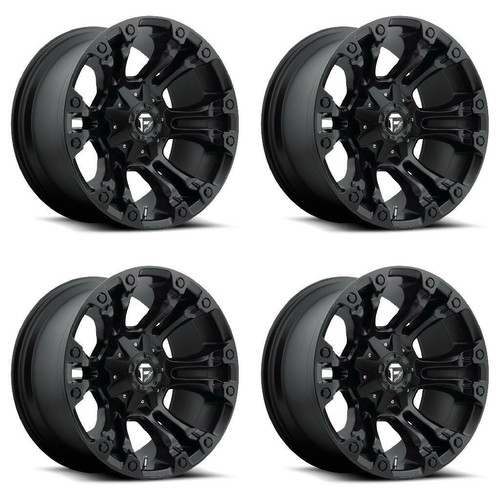 Set 4 22" Fuel D560 Vapor 22x10 8x6.5 Matte Black Wheels -18mm Lifted ...