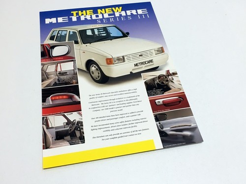 1998 Metrocab Metrocare Ambulance Series III Information Sheet Brochure ...