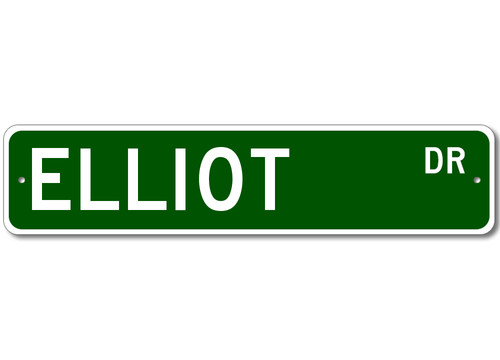 Elliot Drive Street Sign Personalized Custom Last Name Metal Sign ...