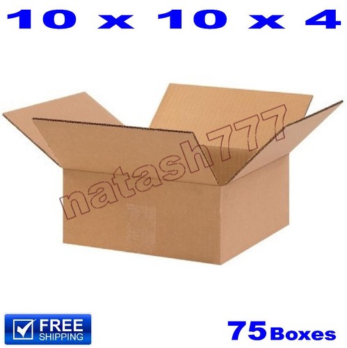 75 - 10x10x4 Cardboard Boxes 32-ECT Mailing Packing Shipping Corrugated ...