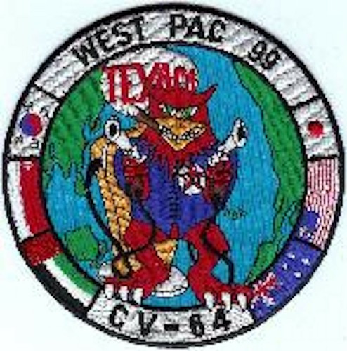 5" NAVY CV-64 WESTPAC 99 TEXACO WESTPAC CRUISE ROUND EMBROIDERED JACKET ...