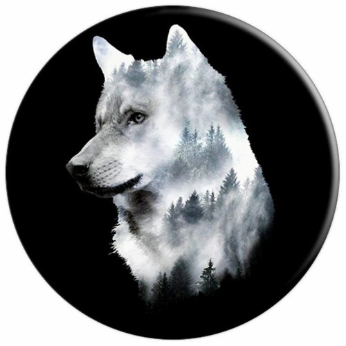 Rare WOLF FOREST TREE charm pendant Sterling 925 plate Silver 20 ...