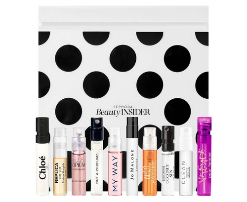 lot of 10 perfume sampler set for women, chloe, mugler, versace, armani ...