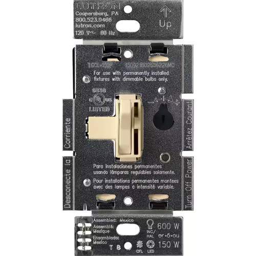 Toggler LED+ Dimmer Switch for Dimmable LED and Incandescent Bulbs ...