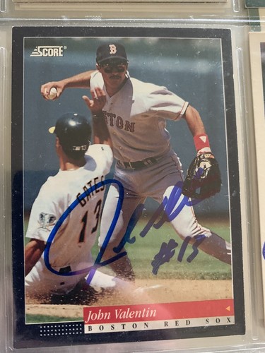 John Valentin autographed RED SOX baseball card | eBay