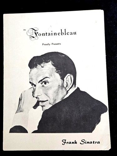 FRANK SINATRA'S PICTURE ON DINNER MENU - PERFORMS AT FONTAINEBLEAU ...