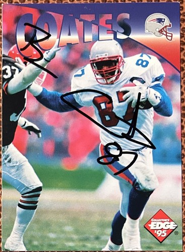 Ben Coates New England Patriots 1995 Collectors Edge Signed Auto ...