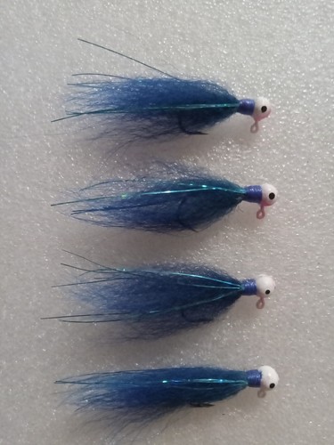 Smoo's Custom Jigs (4) 1/16 Oz. Arctic Fox Hair Jigs Blue. *416 | eBay