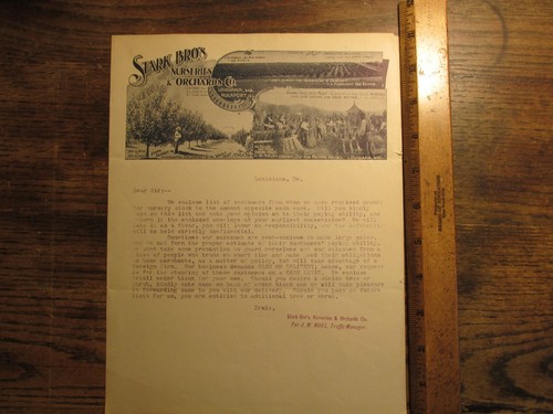 Antique Ephemera Letterhead Louisiana MO Stark Brothers Nurseries ...