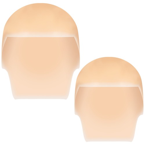 2pcs Makeup Latex Bald Caps - Bald Head Wig Theme Cosplay Hats - Latex ...