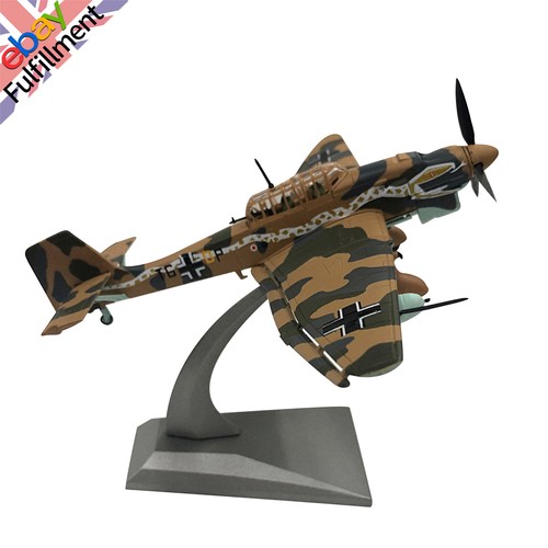 1:72 WWII German Air Force Stuka Ju-87 Bomber Model Alloy Military ...
