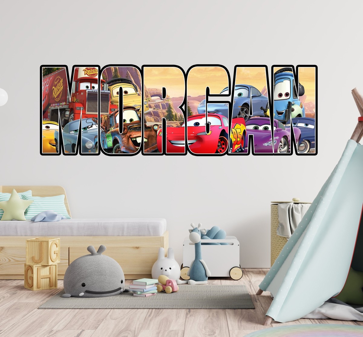 Calcomanías De Pared De Rayo Mcqueen Vinilo Decorativo Cars McQueen