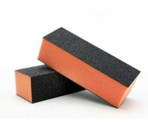 The Edge NAIL BUFFER ACRYLIC SANDING BLOCK FILES ORANGE 100/180 Grit ...