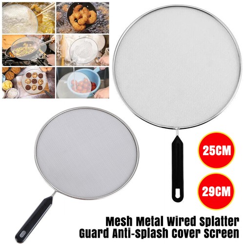 25cm & 29cm Mesh Metal Wired Splatter Guard Anti-splash Cover Screen ...
