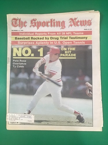 Sporting News - September 16, 1985 -Pete Rose - Cincinnati Reds ...