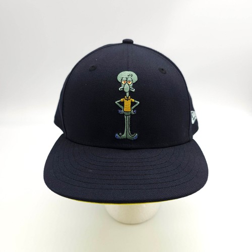 Spongebob Squarepants Squidward Embroidered New Era 7 5/8 Fitted Black ...