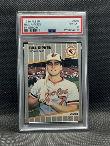 1989 Fleer Bill Ripken FF ERROR Card #616 Billy F**K Face Bat Rare PSA ...