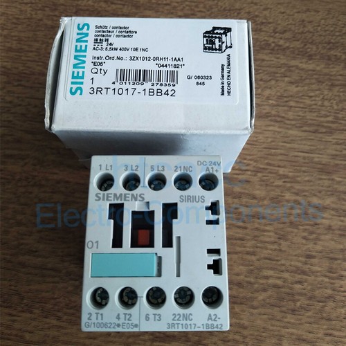 5PCS 3RT1017-1BB42 24VDC SIEMENS Contactor Block 5.5kW 400VAC | eBay