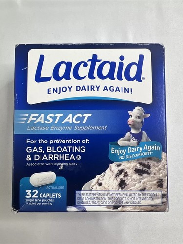 LACTAID FAST ACTING CAPLET 32CT lactase ORAL TABLET 9000 UNIT | eBay