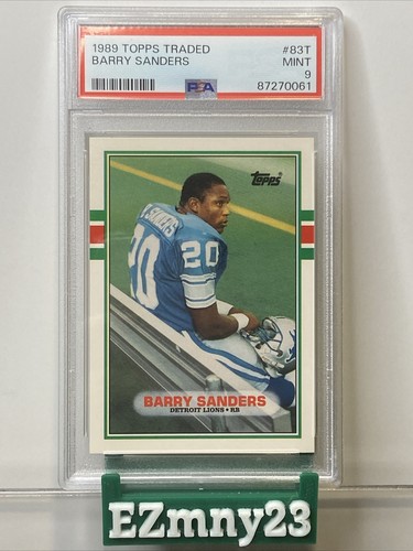 1989 Topps Traded BARRY SANDERS RC Rookie #83T - PSA 9 | eBay