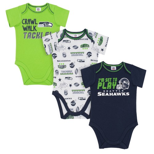 Seattle Seahawks Baby Onesie Bodysuit 3 Pk - Gerber NFL Newborn 3-6m | eBay