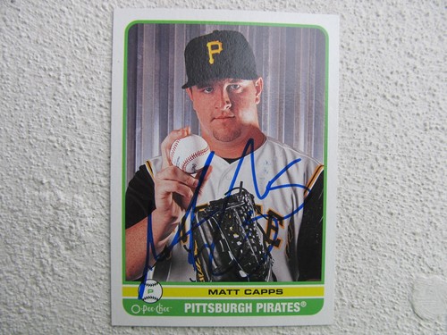 Pirates Matt Capps Signed Autographed 2009 O-Pee-Chee Mint | eBay