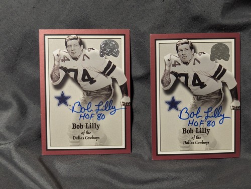 BOGO!! BOB LILLY Autograph Signed card DALLAS COWBOYS Pro Football Hall ...