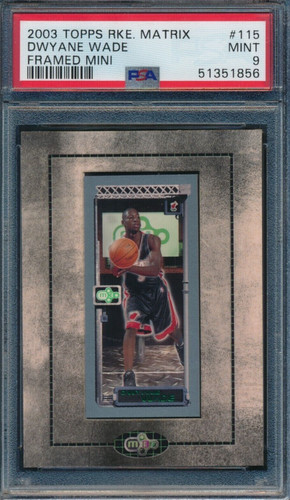 2003 Topps Rookie Matrix DWYANE WADE Framed Mini RC #115 PSA 9 MINT ...