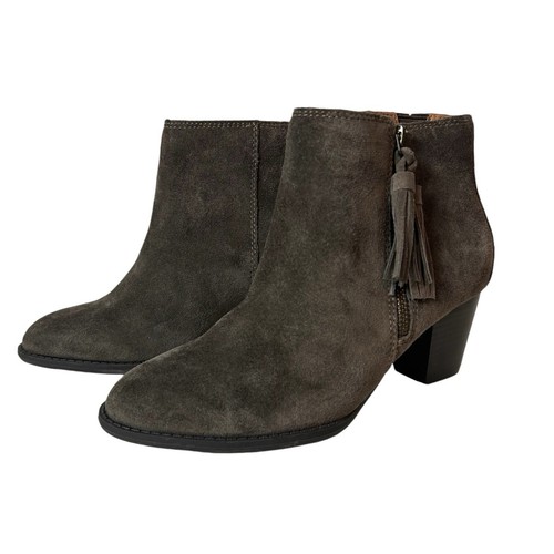 Vionic women’s ankle booties arch support suede heels size 6