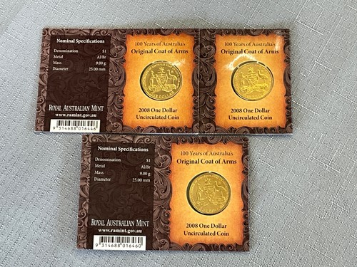 2008 COAT OF ARMS SET OF 3 PRIVT MARK 1 DOLLAR COINS | eBay Australia