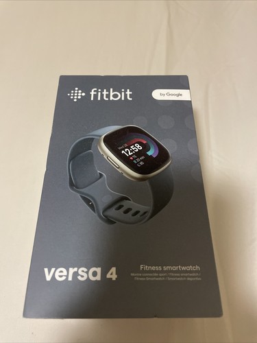 Fitbit Versa 4 Activity Tracker - Waterfall Blue/Platinum Aluminum | eBay